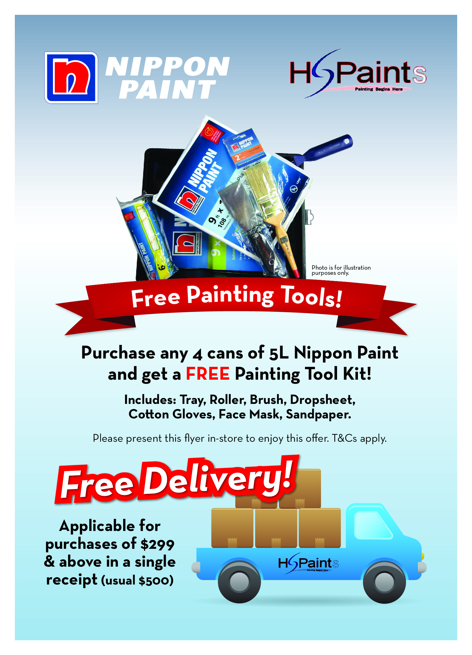 Buy More, Free More Nippon Paint Promotion: Buy 4 + Free Tool + Free ...